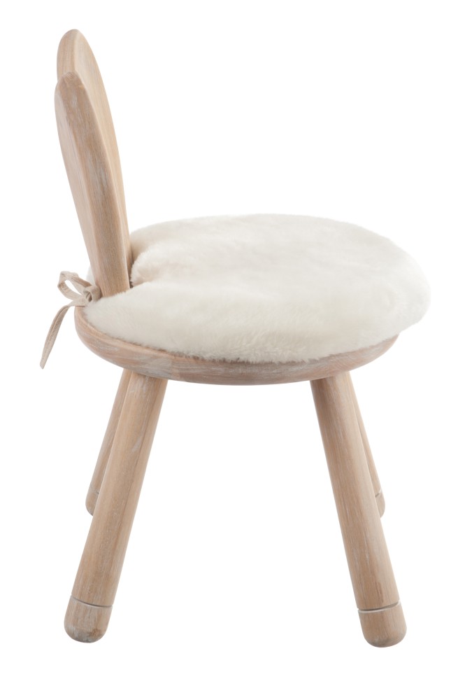Wooden Child chair rabbit ear Oscar by J-line | LIVING-shop online store