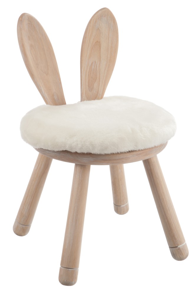Wooden Child chair rabbit ear Oscar by J-line | LIVING-shop online store