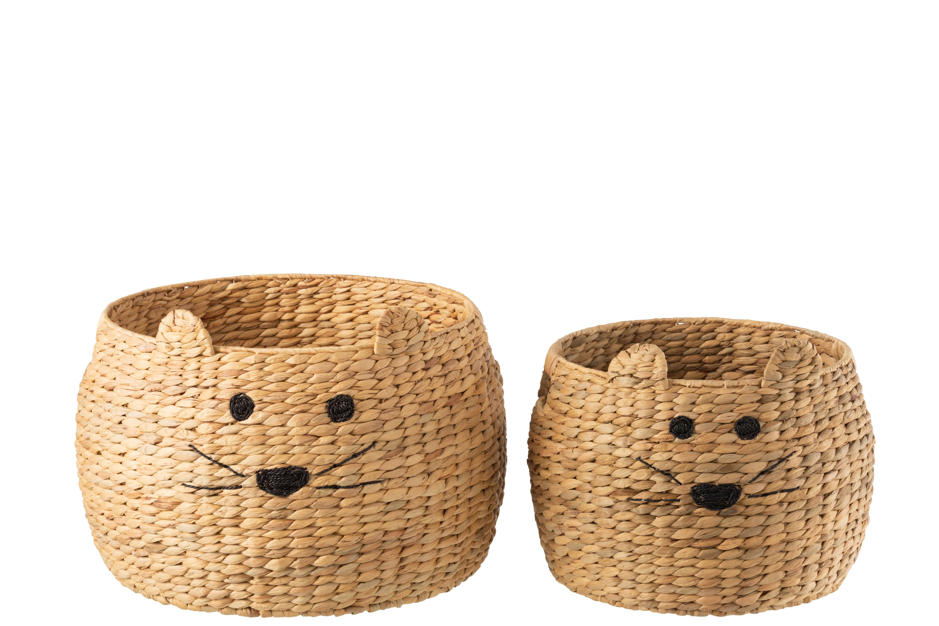 Very nice set 2 baskets cat made of Water Hyacinth | LIVING-shop online ...