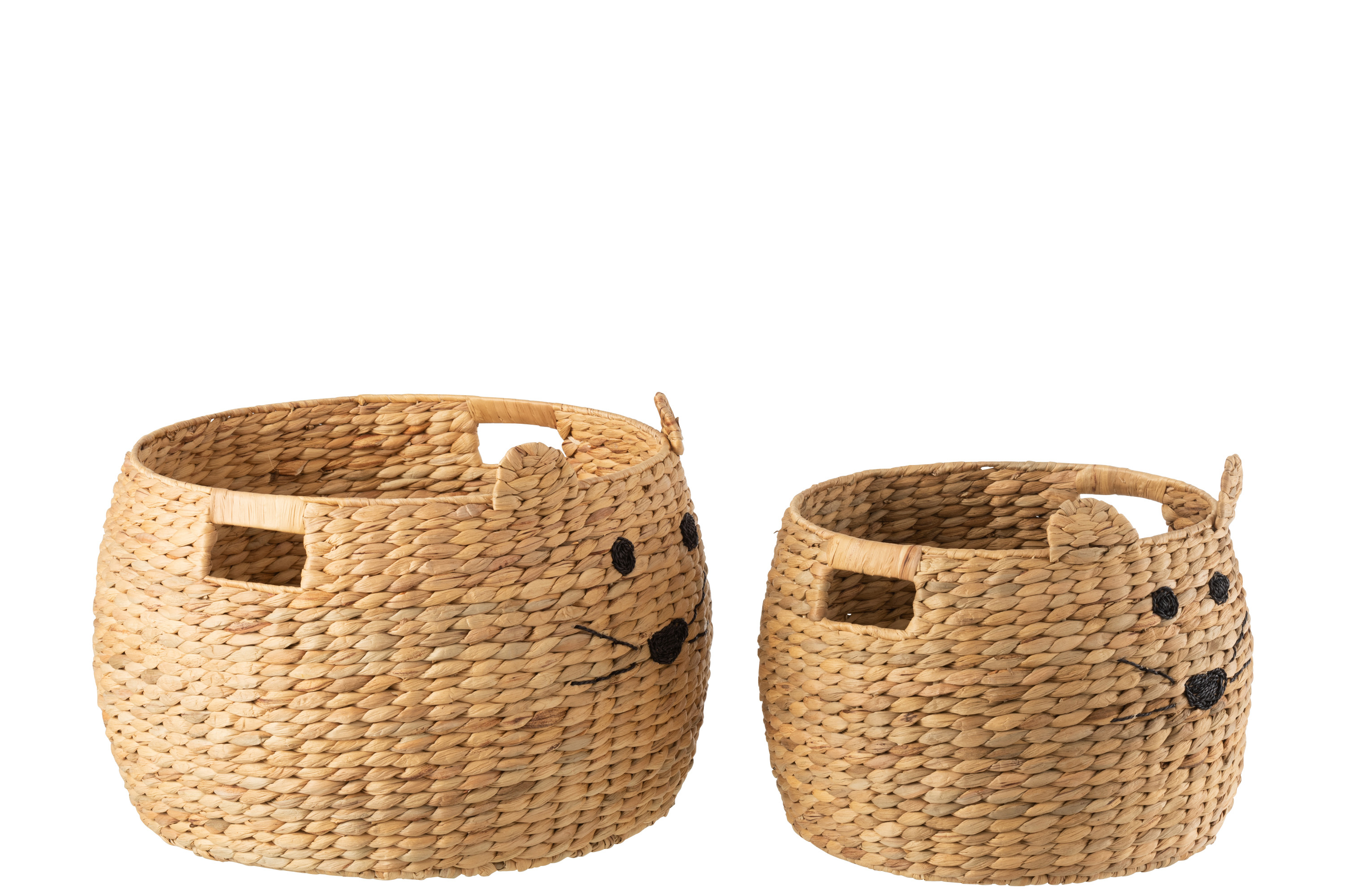 Very nice set 2 baskets cat made of Water Hyacinth | LIVING-shop online ...
