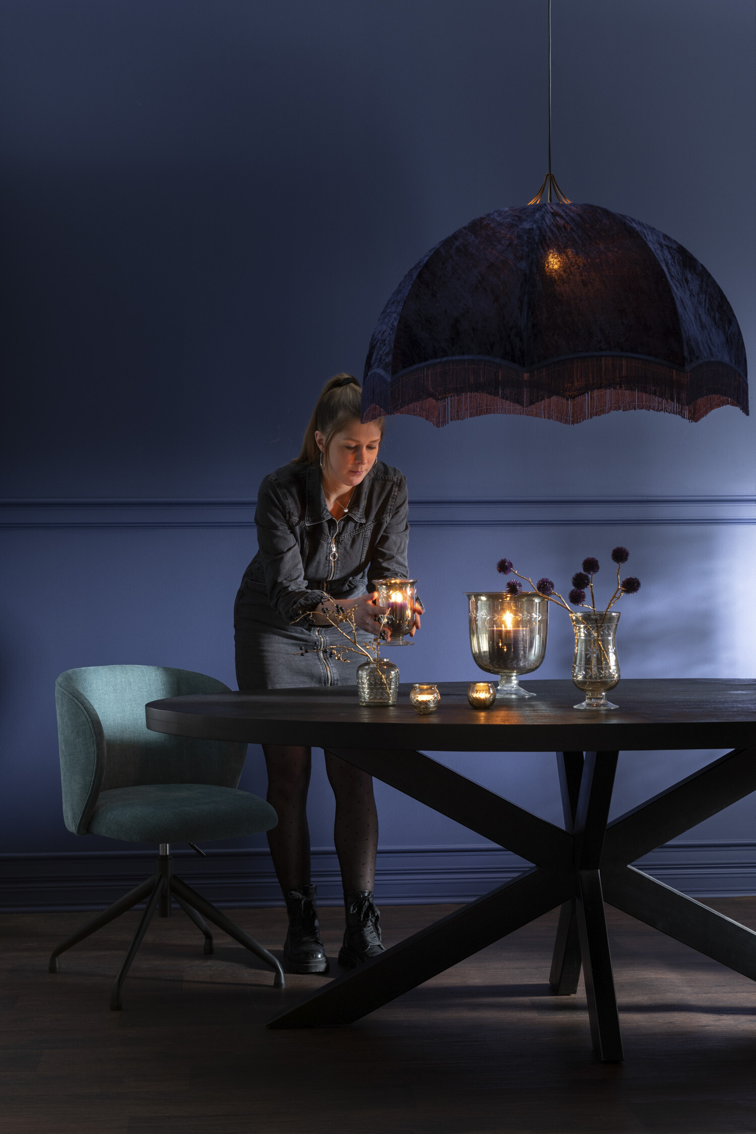 TAFEL OVAAL ZWART OVALE EETTAFEL Gerard J-Line | LIVING-shop, stijlvol ...