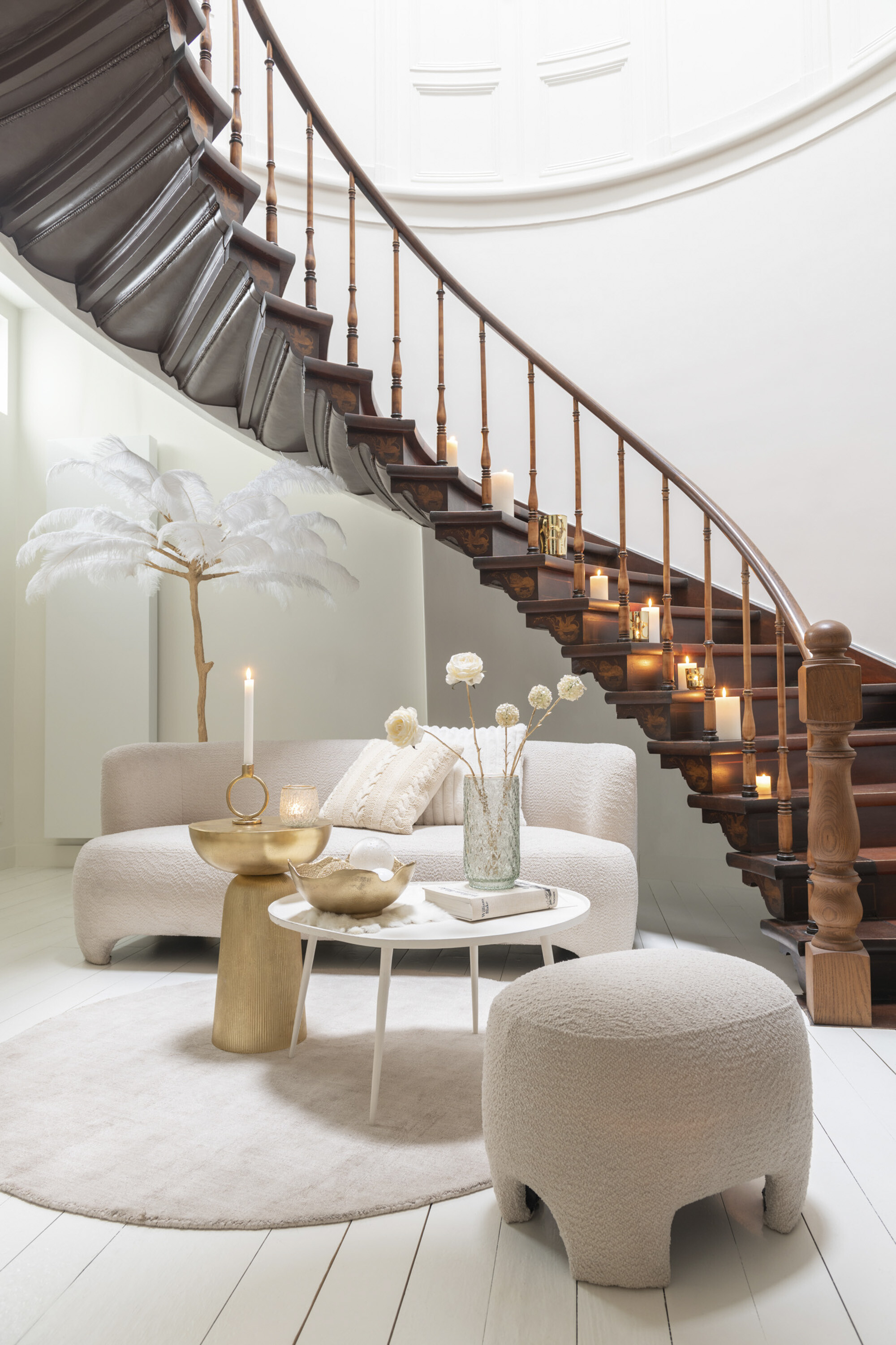 Pouf tricoté J-Line @ JLINE LIVING-shop.fr