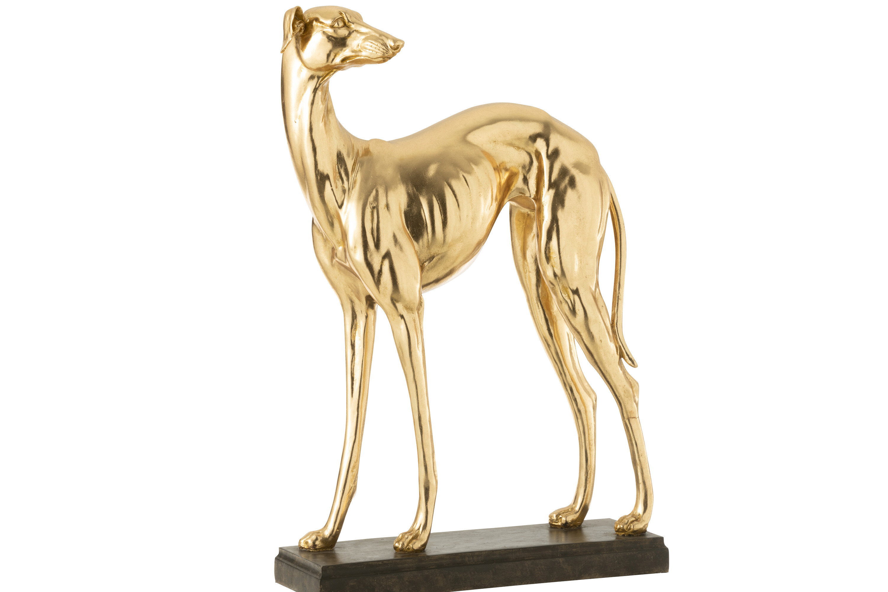Gold Greyhound Statues J-Line @ LIVING-shop.eu