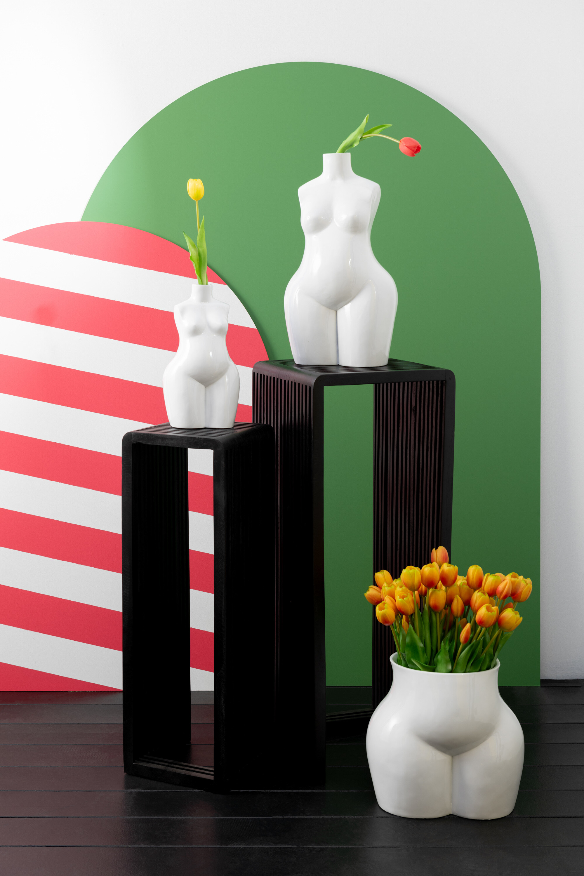 Vase female body of glass J-Line best buy @ LIVING-shop.eu