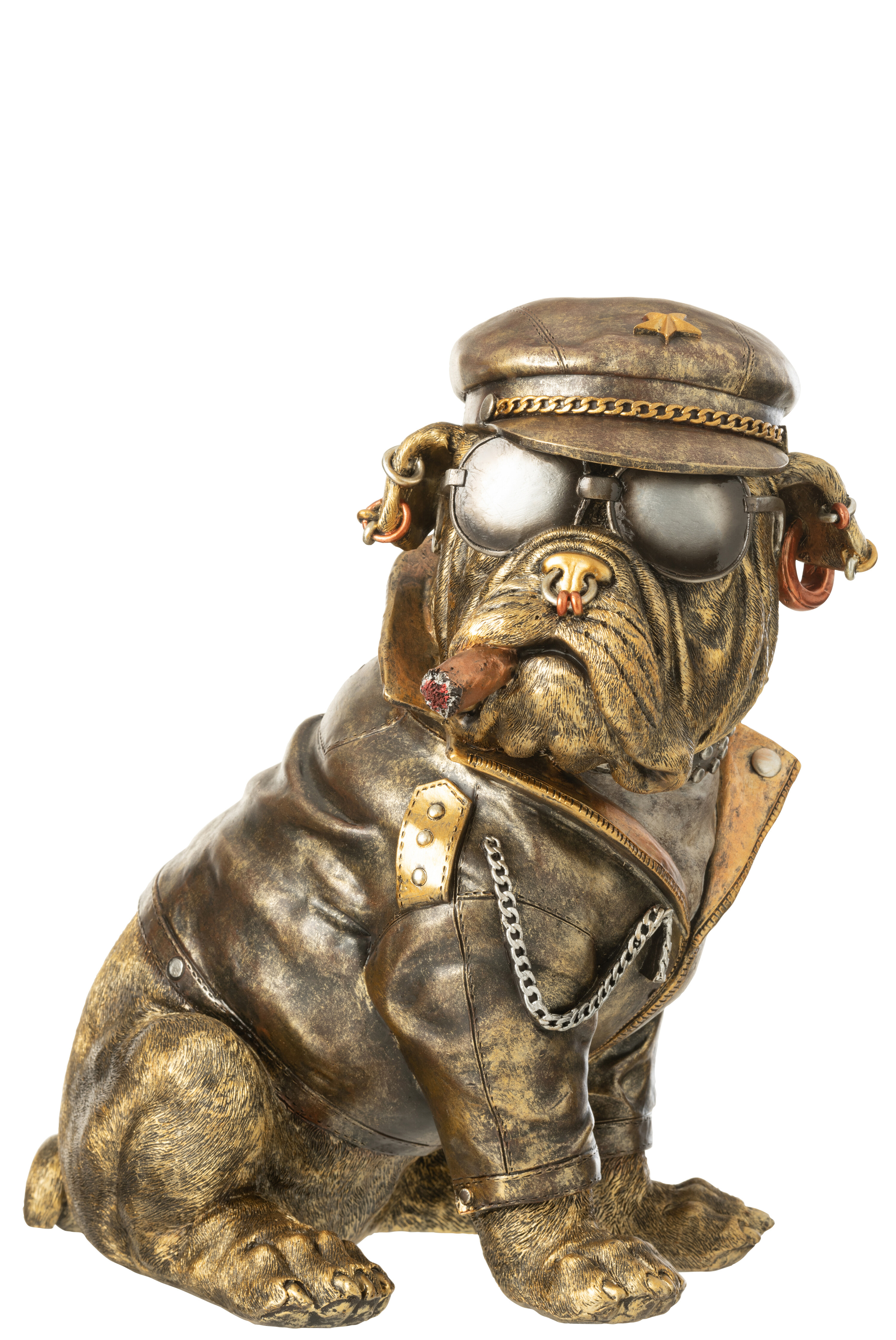 Beeld bulldog buste met sigaar J-LINE Decoratie @ LIVING-shop, stijlvol ...