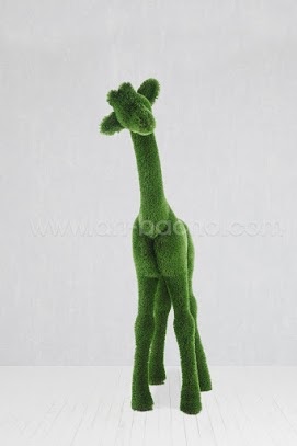Giraffe artificial grass garden statues Topiary online best buy ...