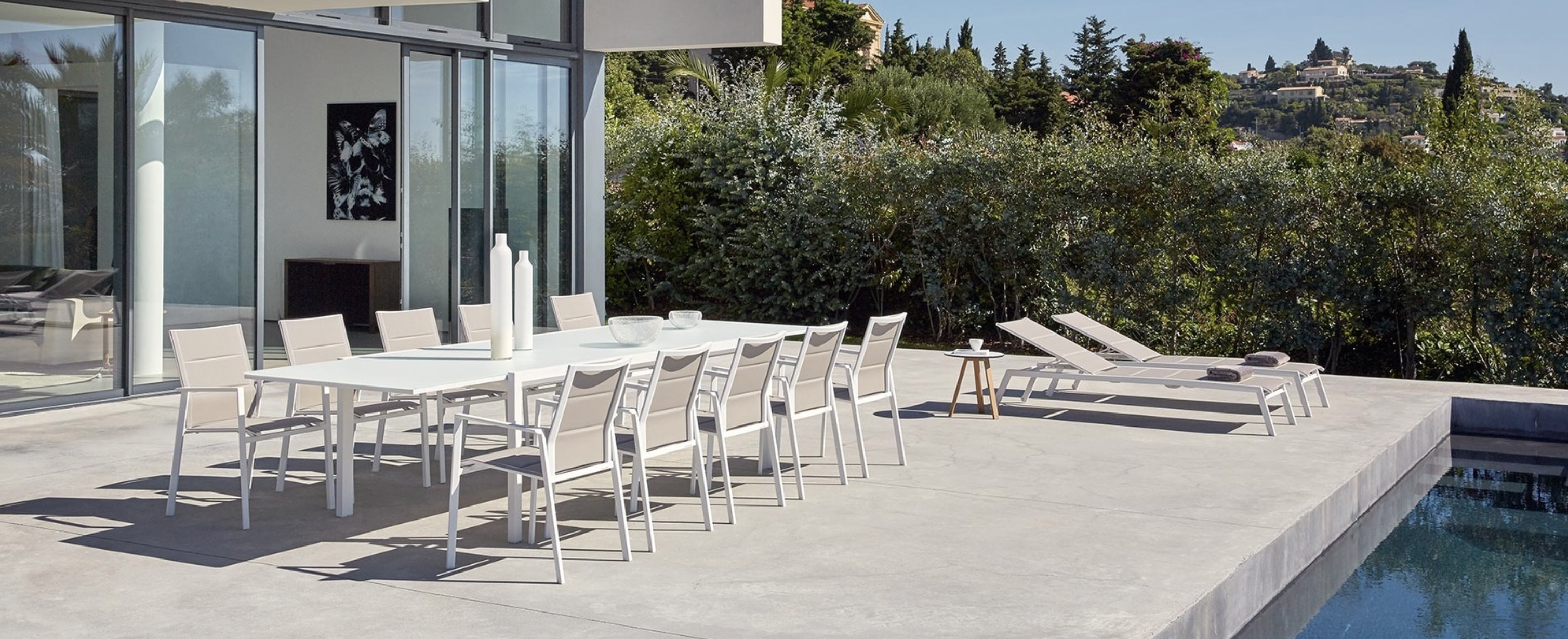 Diphano SELECTA tuinstoel met armleuning, white, lava/zwart, white/sand ...