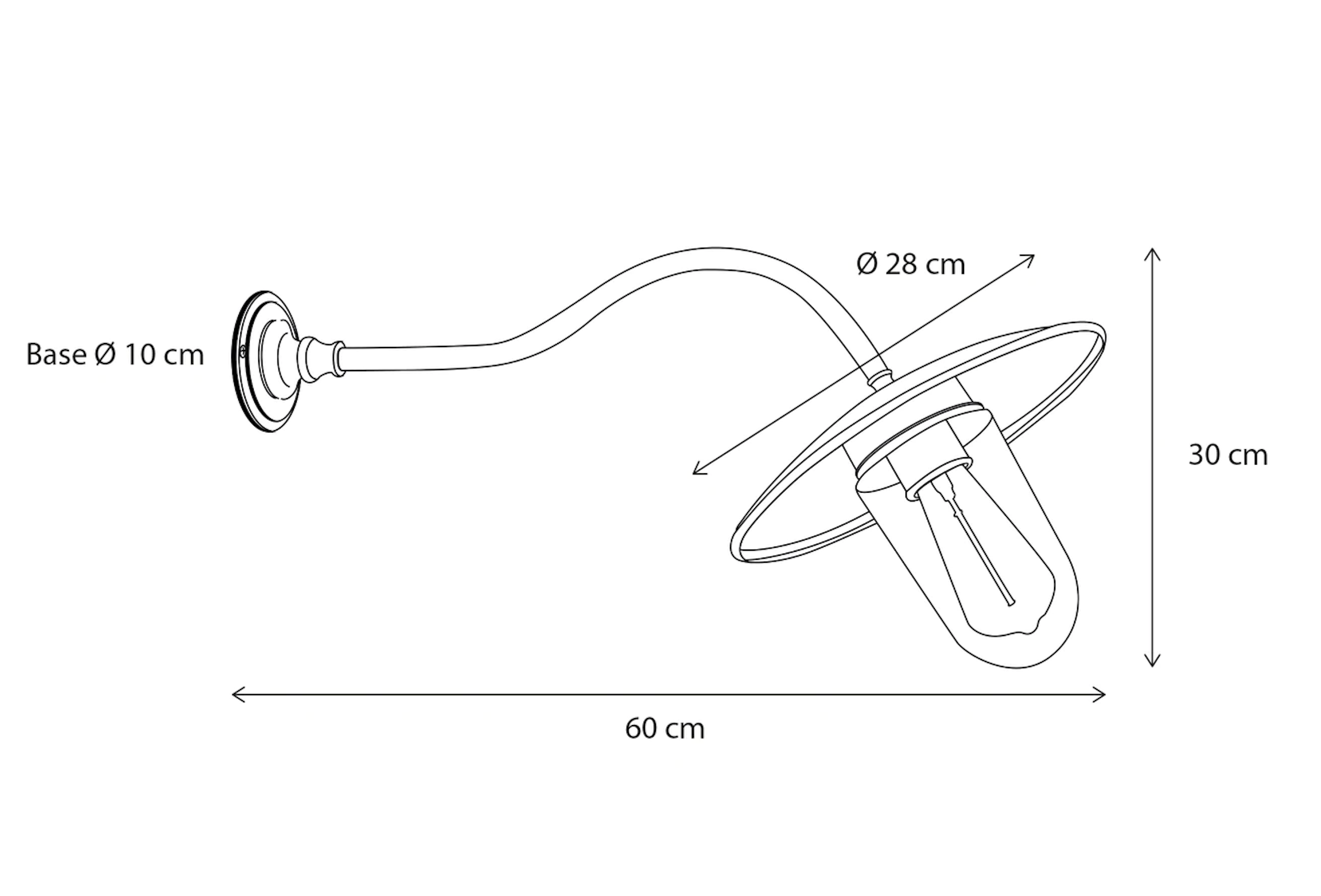 Outdoor wall lamp ELÉBASE 90 Authentage outdoor lighting @ LIVING-shop.eu