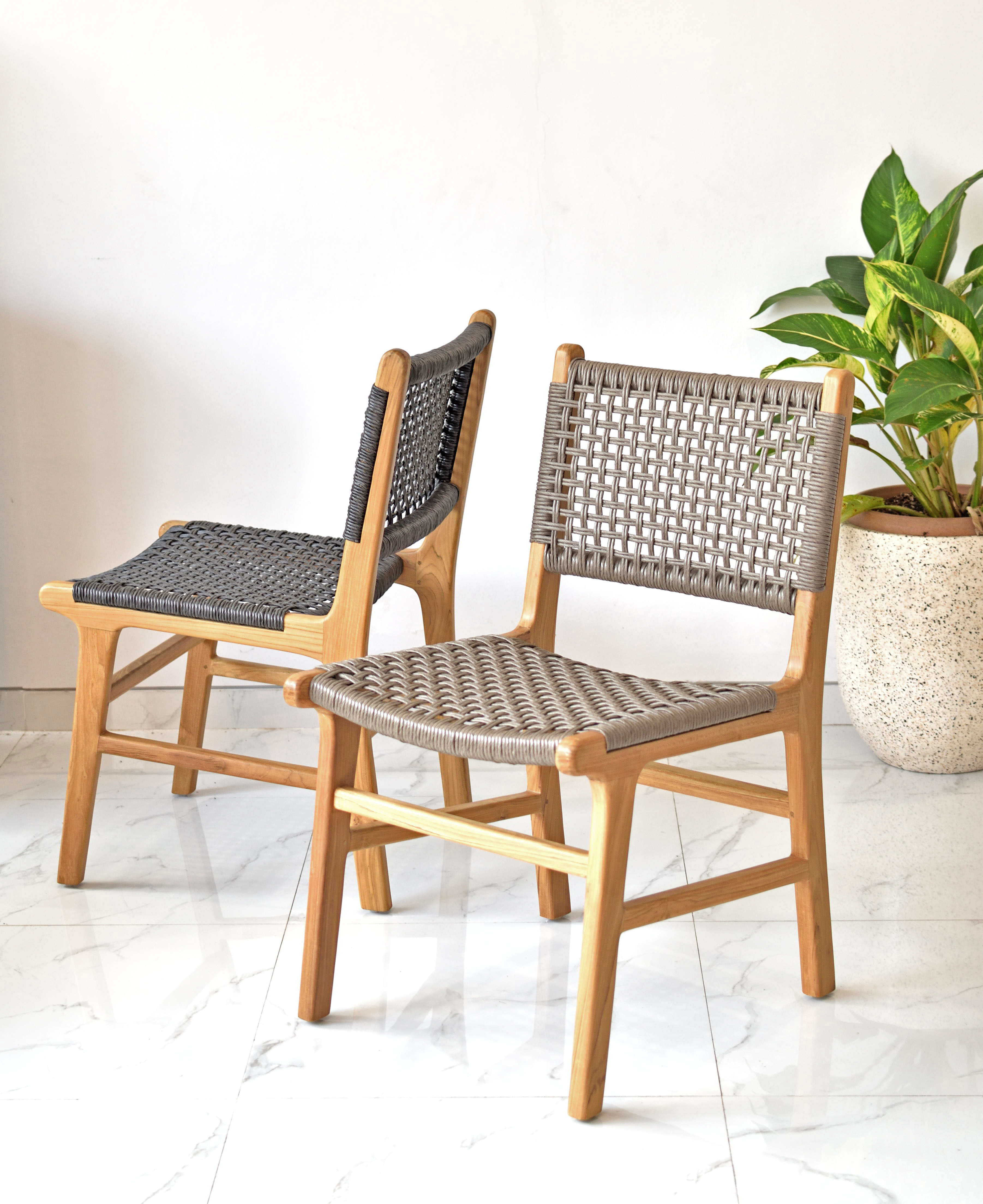 Viro Rotan Teak Wicker Stoel @ LIVING-shop.be