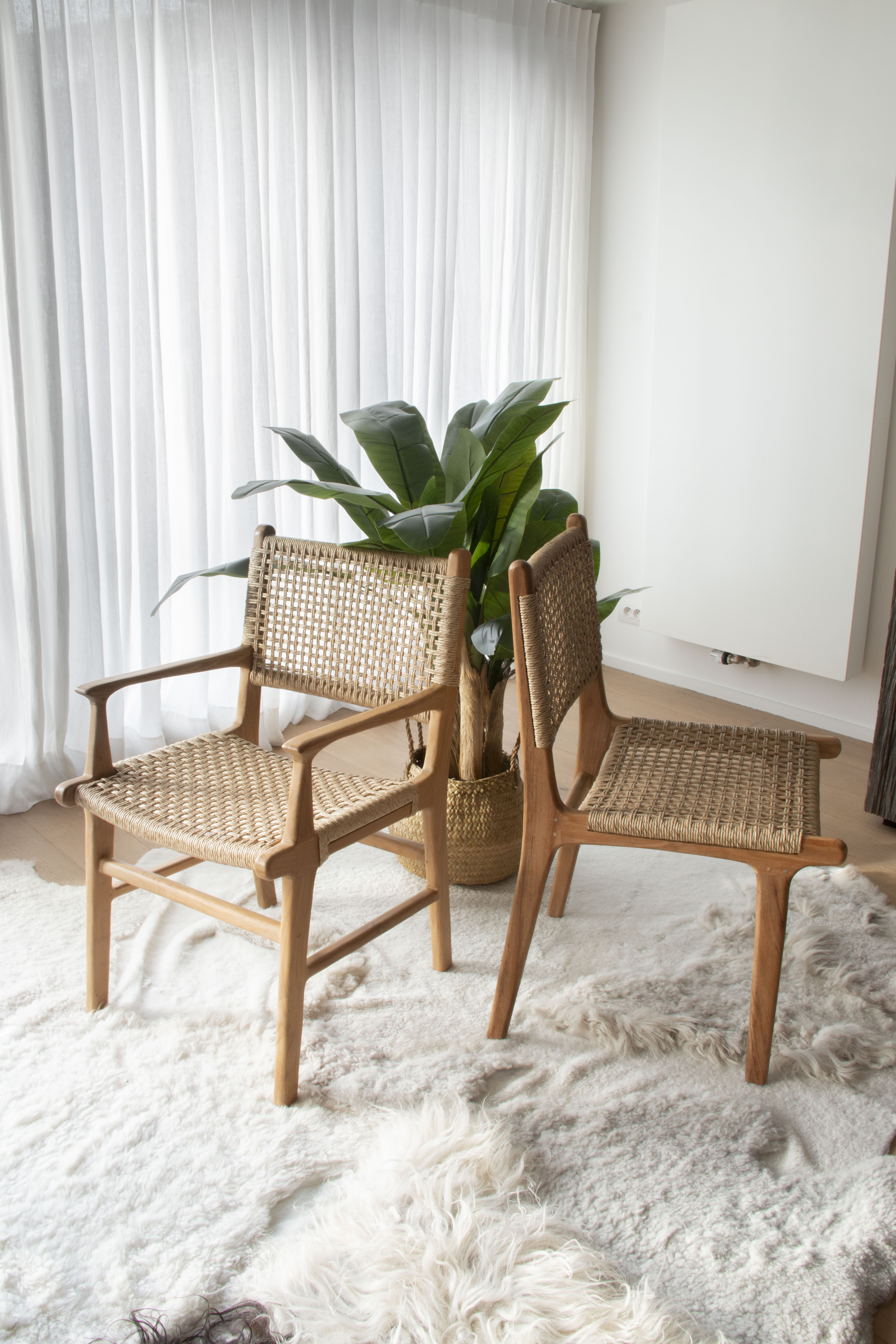 Viro Rotan Teak Wicker Stoel @ LIVING-shop.be