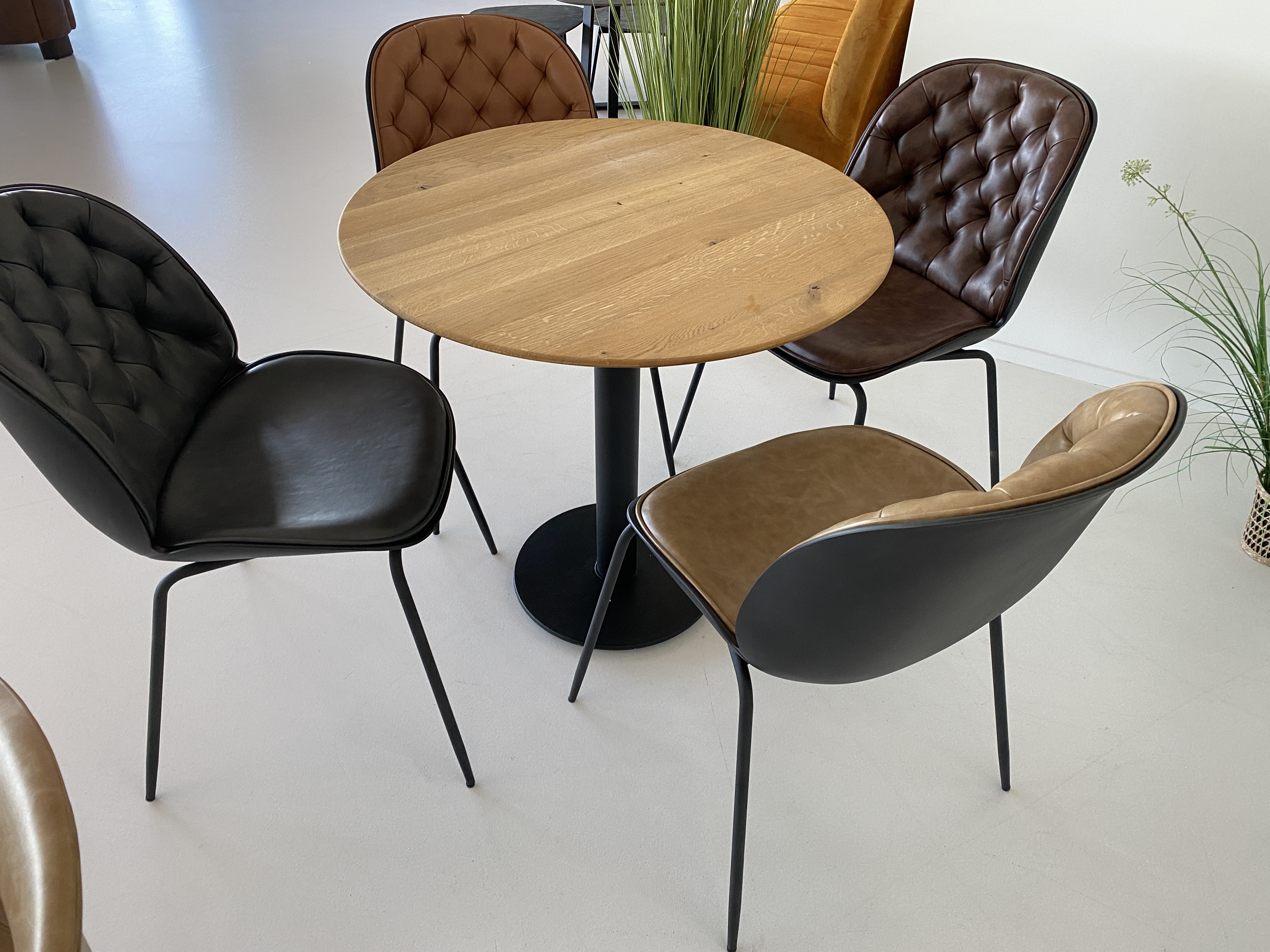 Italo Stoelen alle kleuren leder cognac @ LIVING-shop stijlvol wonen ...