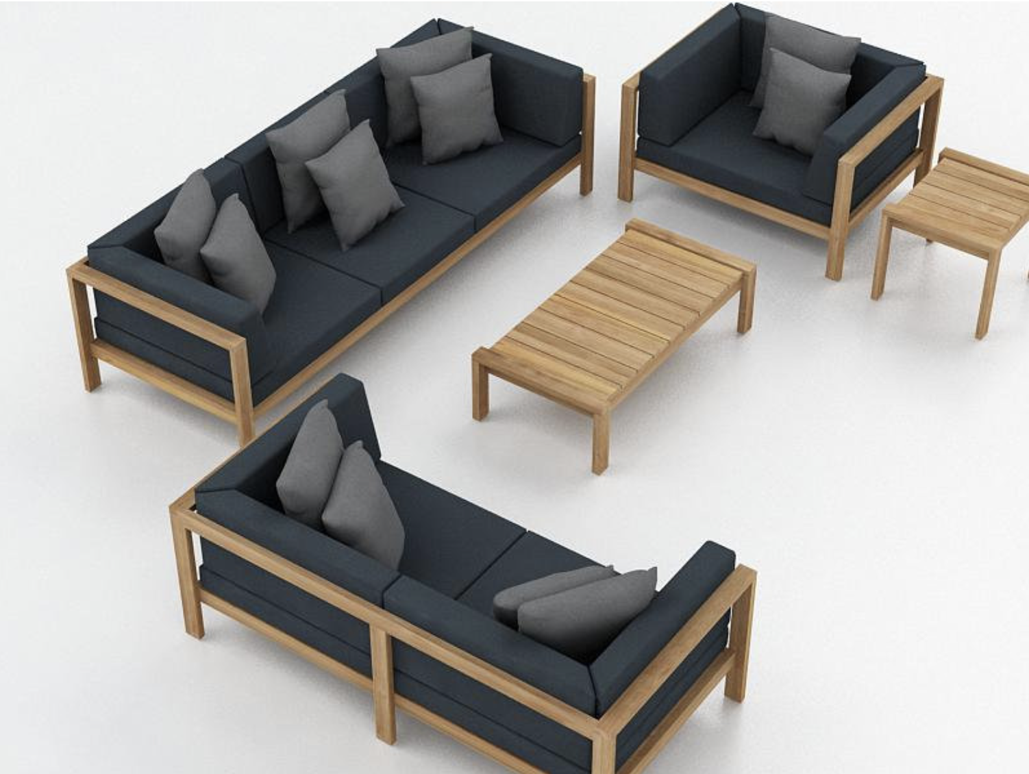 teak clubzetels & teak outdoor lounge salons online | LIVING-shop.eu