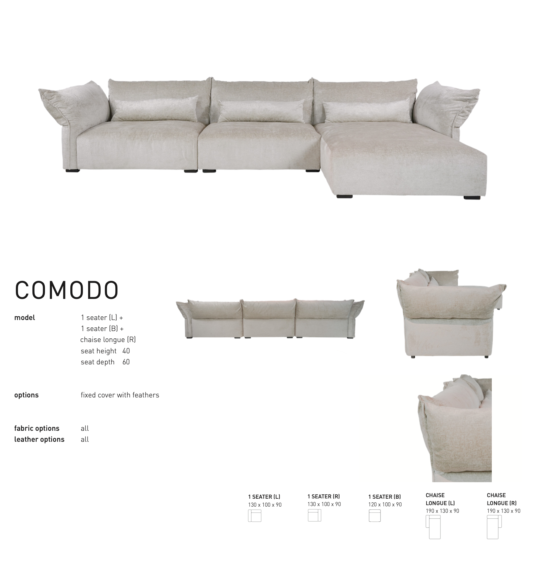 Comodo sofa modern design PR LIVING online kopen! LIVING-shop stijlvol ...