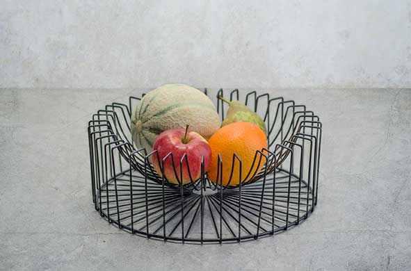 Modern Wire fruit bowl black metal wire online in store LIVING-shop.eu
