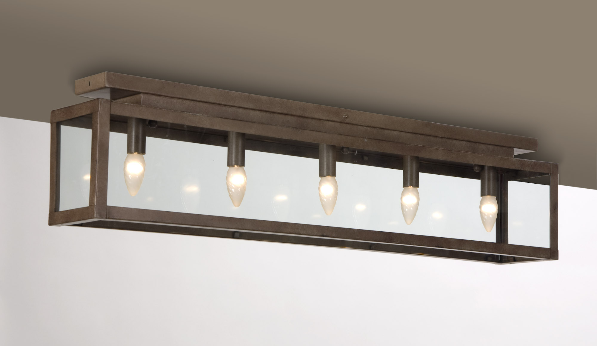 Industriële plafondlampen lood metaal Linea Verdace