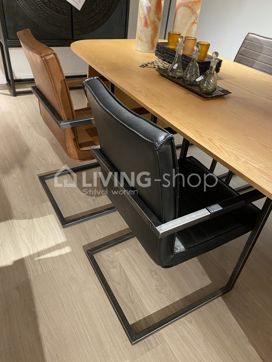 Moderne design stoel leder - Industriële leder STOELEN online kopen ...