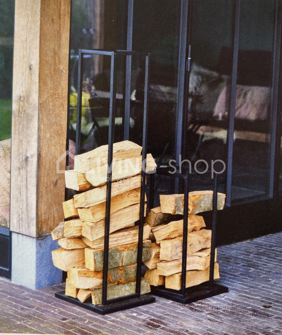 Houtblok rekken zwart metaal online kopen @ LIVING-shop, stijlvol wonen ...