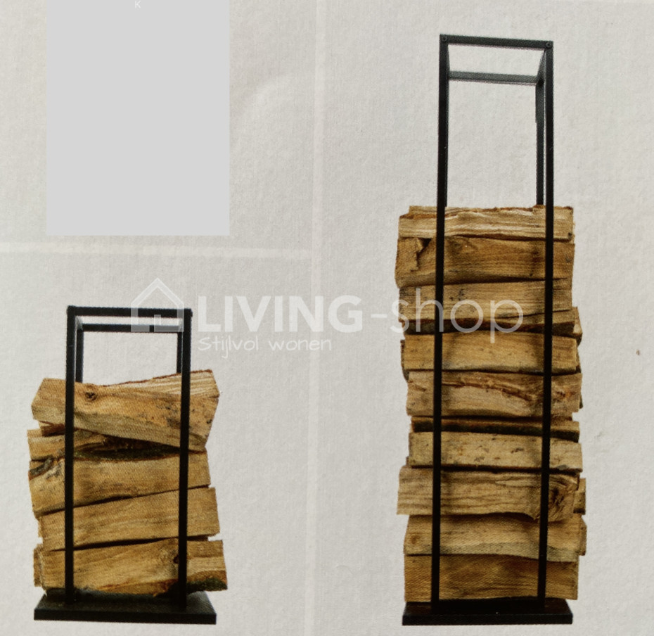 Houtblok rekken zwart metaal online kopen @ LIVING-shop, stijlvol wonen ...